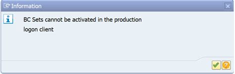 3364104 Scpr20 Bc Sets Cannot Be Activated In The Production Logon Client Sap Knowledge