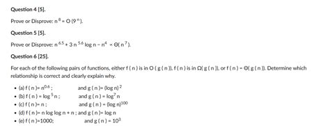 Solved Prove Or Disprove N8o9n Question 5 5 Prove Or