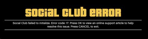 Fix Gta V Social Club Failed To Initialize Error Code 17 Windows Bulletin Tutorials