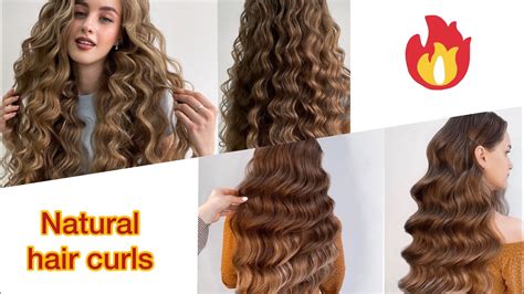 3 Types Of Curls With Curling Iron On Long Natural Hair Youtube