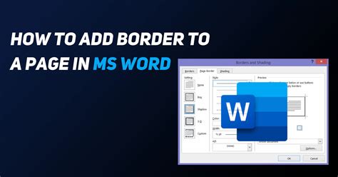 How To Add A Border In Word Samplates