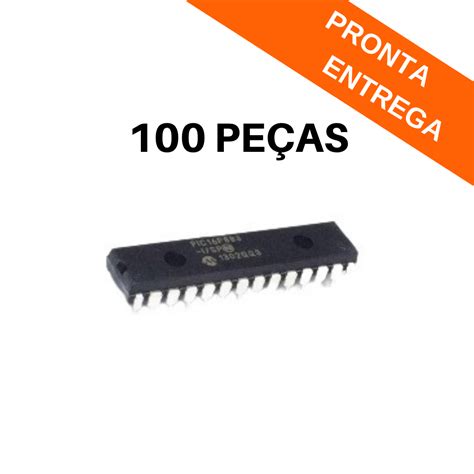 Kit 100 Peças Ci Microcontrolador Pic16f883 I Sp Dip 28 Pth Circuitos Integrados Achei