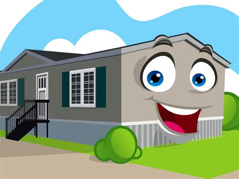 Manufactured Home Clip Art Single Wide Trailer Svg Cut Bestand Door