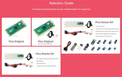 pre soldered header raspberry pi pico microcontrollerdevelopment board based on