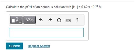 Solved Calculate The POH Of An Aqueous Solution With Chegg Com