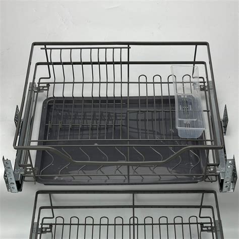 Forward ตะแกรงเหล็กคว่ำจาน ตะแกรงลิ้นชักคว่ำจาน สีเทา วัสดุเหล็ก 2ชั้น 3ขนาดสำหรับหน้าบาน60 70