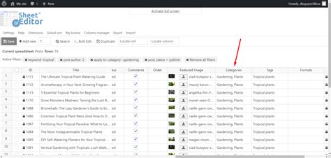 Wordpress Bulk Edit Posts Pages And Custom Post Types Wp Sheet Editor