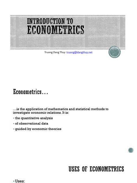 Intro Ba Pdf Econometrics Dependent And Independent Variables