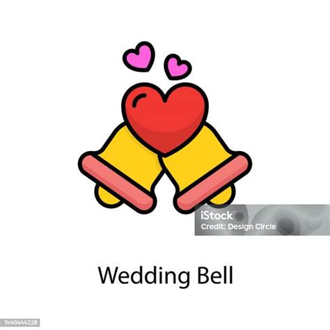 웨딩 벨 벡터 채워진 개요 아이콘 디자인 그림입니다 흰색 배경에 사랑의 상징 Eps 10 파일 감정에 대한 스톡 벡터 아트 및 기타 이미지 Istock