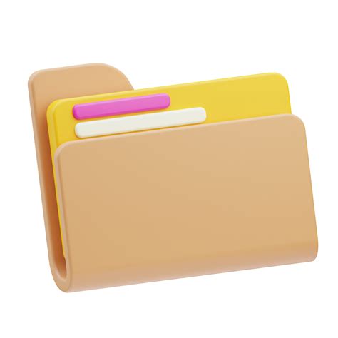 Folder Stationery 3d Illustration 24486887 Png
