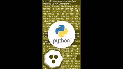 How To Retrieve Inserted Id After Inserting Row In Sqlite Using Python