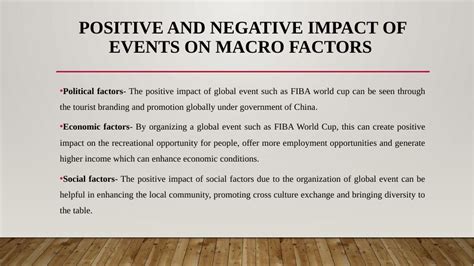 Impact Of Global Events On Macro Factors And The Event Industry