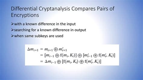 Information And Network Security 22 Differential Cryptanalysis Pptx Computing Technology