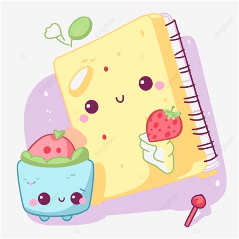 Cute Notepad Clipart Cute Cartoon Illustration Vector Cute Notepad Clipart Cartoon Png And
