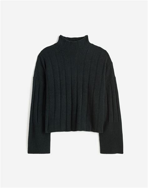 Ribbed Cashmere Wool Blend Pullover Sweater Madewell