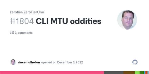 Cli Mtu Oddities · Issue 1804 · Zerotierzerotierone · Github