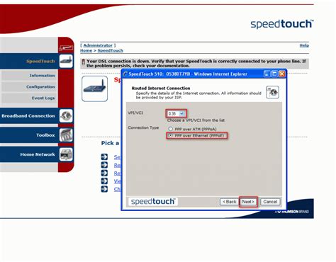 Speedtouch 5 Led Thomson Router Configuration تذكرة نت