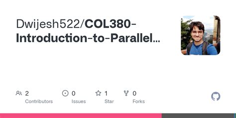 Github Dwijesh522col380 Introduction To Parallel And Distributed