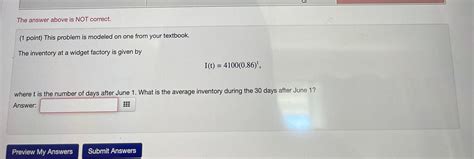 Solved The Answer Above Is NOT Correct Point This Chegg Com