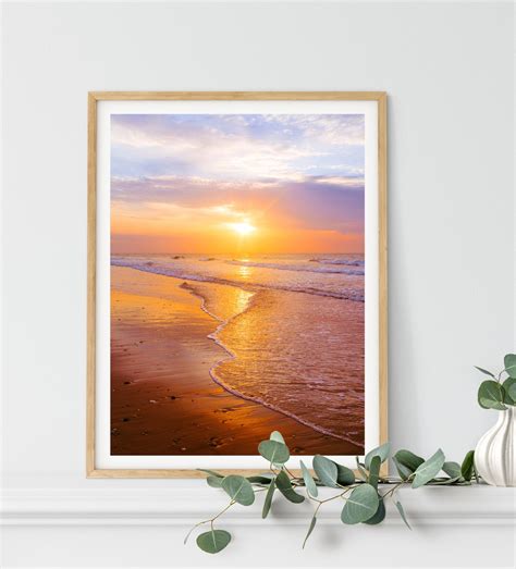 Colorful Beach Print Sunset Beach Photography Sunrise Ocean Etsy