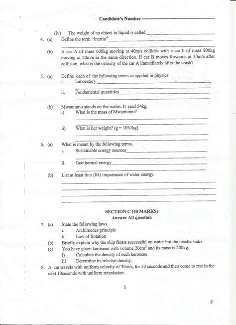 Form Two Study Notes And Past Papers Blog Physics Form Two Mock