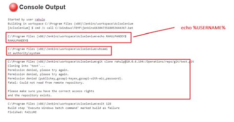 Jenkinswindows Unable To Clone Through Gitlinux Repository Stack