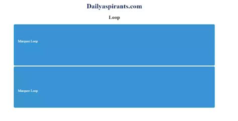 What Is Difference Between Marquee Behavior And Marquee Loop