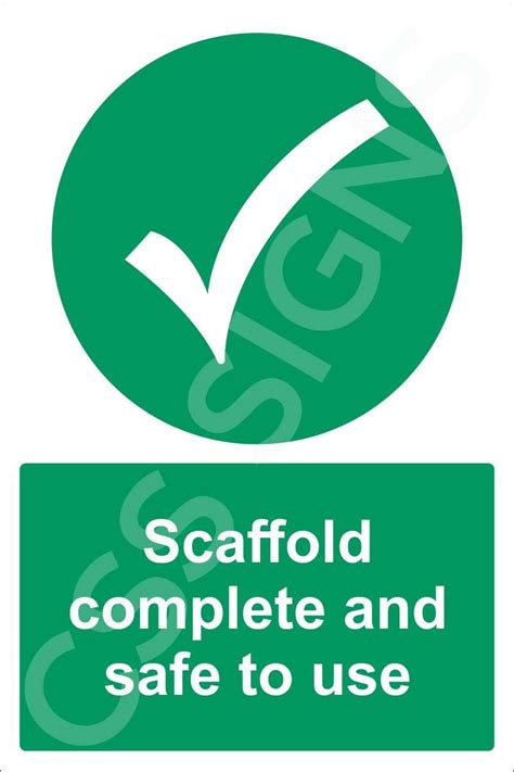 Scaffold Complete Sign Sign Shop Ireland Css Signs