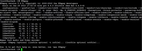 Installation FFmpeg On Linux RHEL CentOS X Linux Conquering Cloud