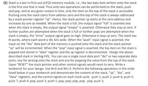solved write a testbench for your design use n 4 and wl 3