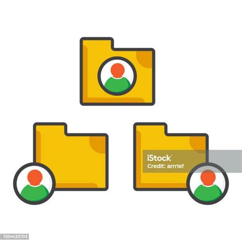 사용자 아이콘이 있는 파일 폴더입니다 파일 폴더 그림입니다 플랫 벡터 아이콘입니다 아이콘 디자인 요소 Ui 웹 앱에 사용할 수 있습니다 0명에 대한 스톡 벡터 아트 및 기타