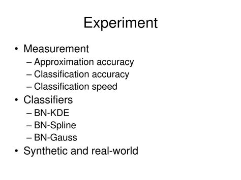 Ppt Bayesian Network Classification Using Spline Approximated Kde