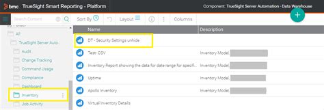 truesight smart reporting for server automation tssr sa how to make a hidden report