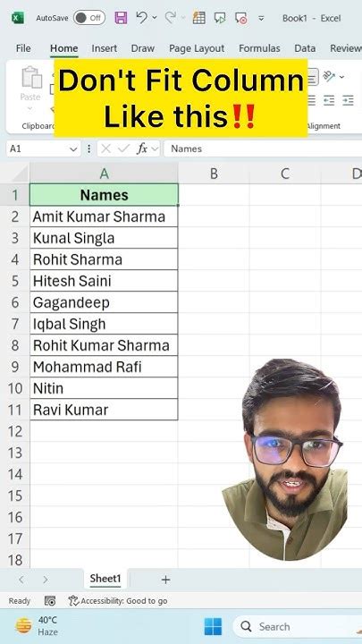 Dont Fit Column In Excel‼️instead Use Amazing Trick Exceltips Exceltricks Ytshorts Shorts