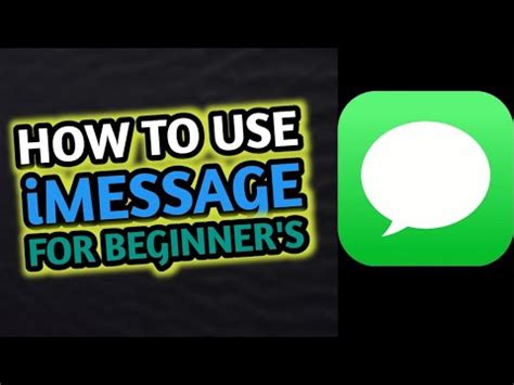 Tutorial Of Using IMessage For Beginners YouTube