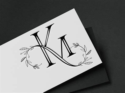Km Wedding Logo Monogram And Km Initials Behance
