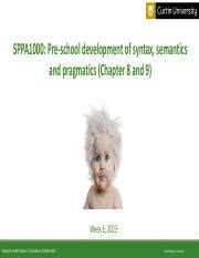 Understanding Pre School Language Development Syntax Course Hero