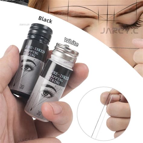 30m Black White Mapping String Pre Inked Eyebrow Marker Thread Tattoo Brows Point Pre Inked PMU