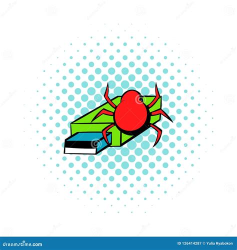Flash Drive Infected By Virus Icon Comics Style Stock Illustration