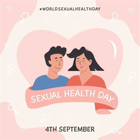 World Sexual Health Day Square Card Couple In Love Sex Education Contraceptive Methods In