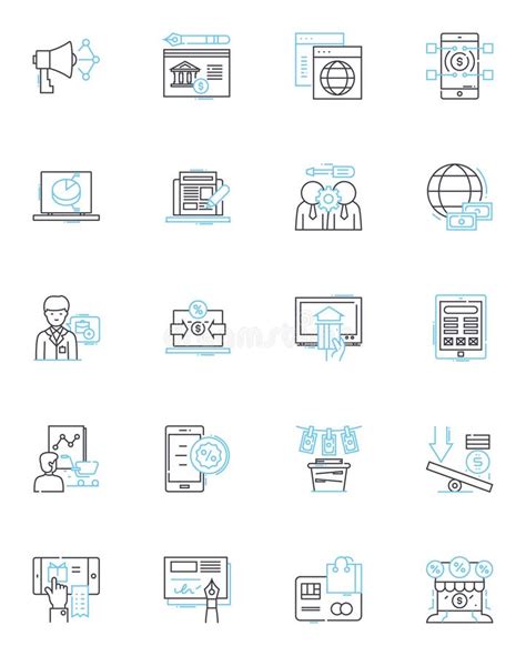 Consumer Research Linear Icons Set Demographics Behavior Attitudes Trends Insights