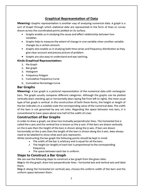 Graphical Representation Of Data Pdf Cartesian Coordinate System Histogram