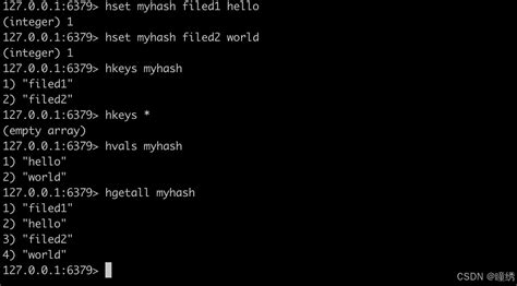 【redis初阶】hash 哈希类型redis Hash类型 Csdn博客