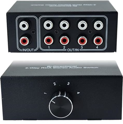 Amazon Com No External Power No Noise Way In Out Or In Out Audio Sound Selector RCA