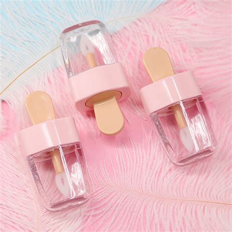 139us Sweet Ice Cream Shape Mini Lip Gloss Tube Empty Lip Balm