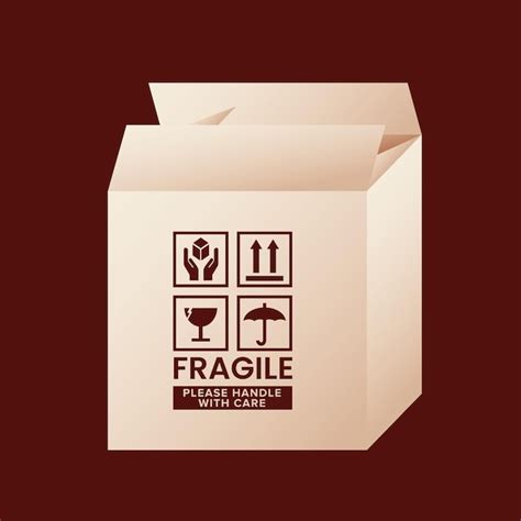 Premium Vector Cardbox Fragile Vector