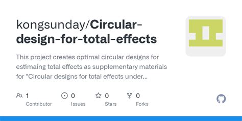 Github Kongsundaycircular Design For Total Effects This Project