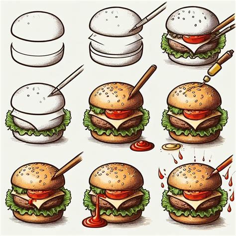 20 Easy And Beautiful Hamburger Drawing Ideas Drawing Photos