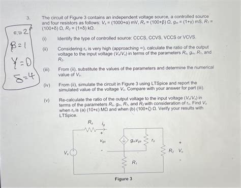 Solved 3 The Circuit Of Figure 3 Contains An Independent Chegg Com