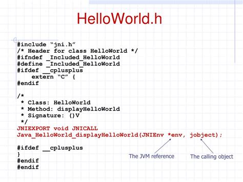 Ppt Java Native Interface Modified From Cs X Lecture Department Of